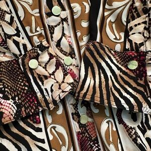 Cache | Dresses | Cache Brown Black Gold Dress | Poshmark